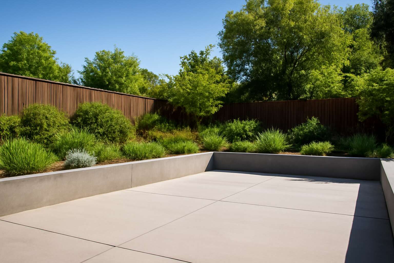 Transform Your Space with a concrete slab with retaining wall that ...