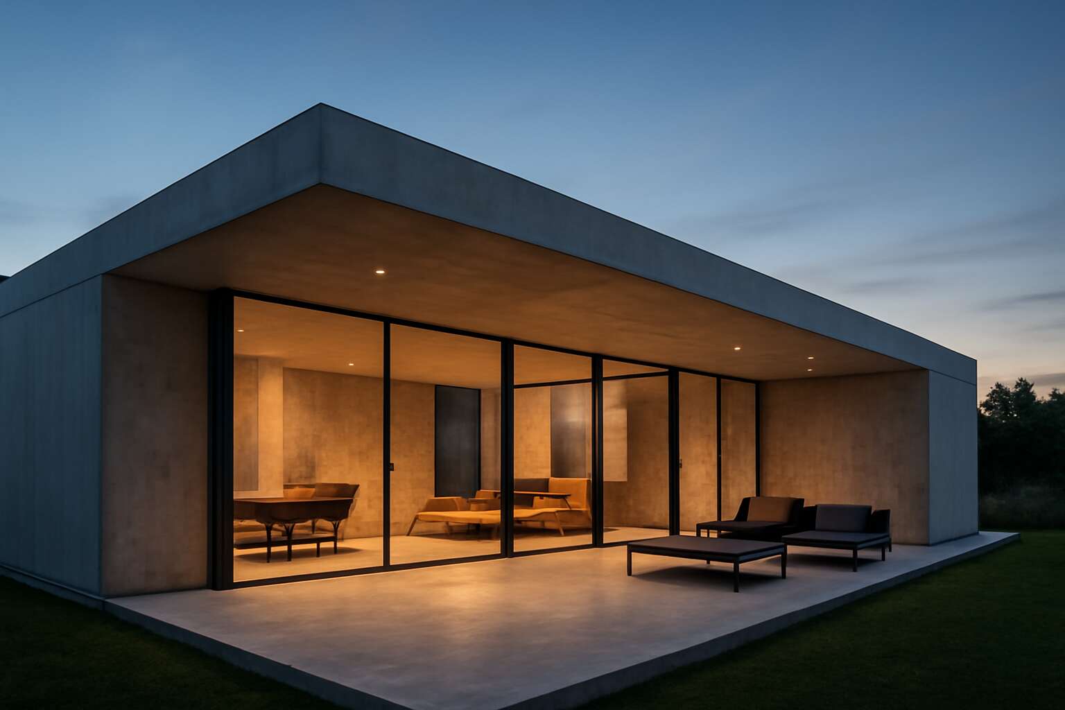 Bold, modern living with concrete slab house design for durable ...
