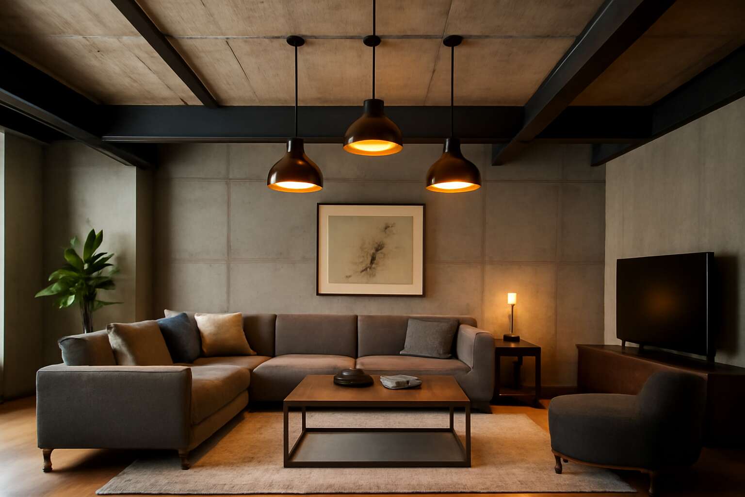 Elevate interiors with concrete slab ceiling design, sleek, durable ...